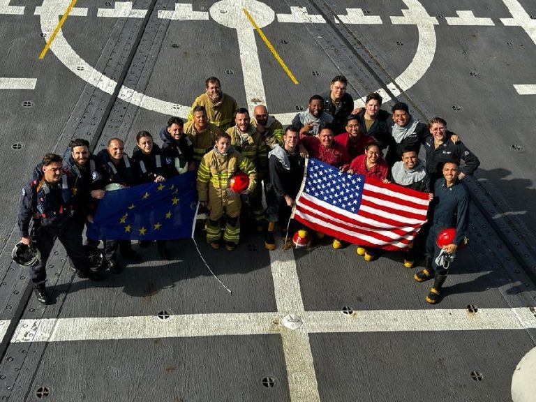 The first ever joint naval exercise conducted between the EU and U.S.