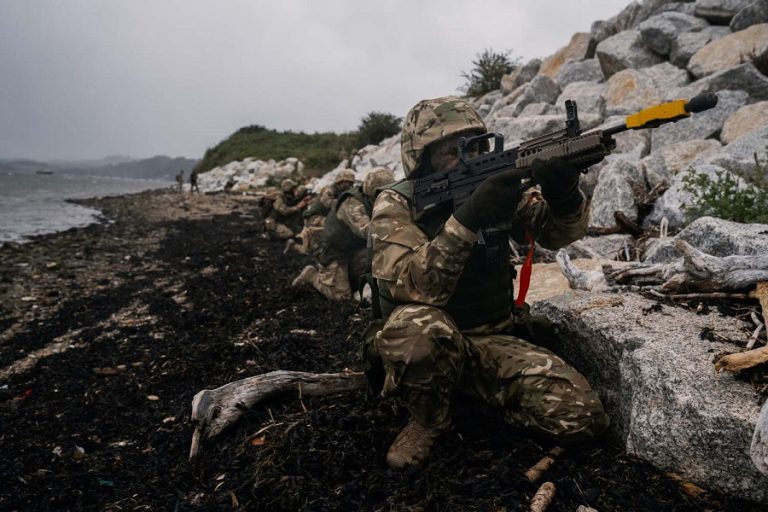 Royal Marines train Ukrainians in the art of commando raiding
