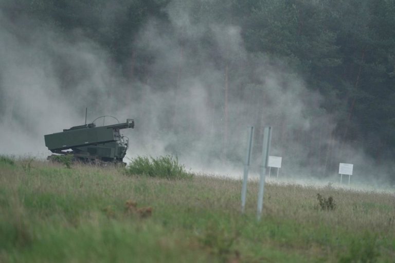 Lithuanian and U.S. forces conduct live-fire drills with HIMARS system
